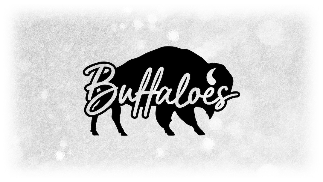 Sports Clipart: Black Script "buffaloes" Team Name Cutout of Silhouette ...