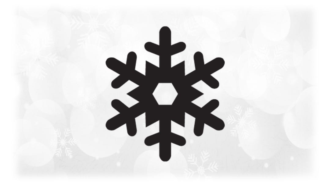 Holiday Clipart: Simple Easy Black Snowflake Silhouette for Winter or ...