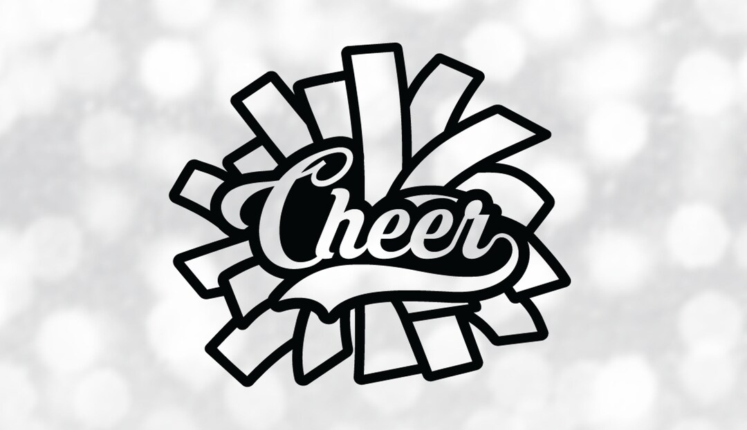Sports Clipart: Pom and Word cheer With Swoosh - Etsy