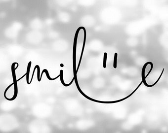 Smile Svg Fine and Fancy Smile Cursive - Etsy