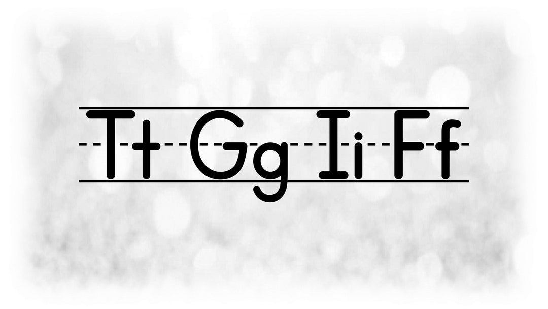 Word Clipart: "tgif" Black Practice Letters on Kindergarten Handwriting ...