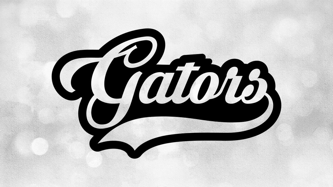 Sports Clipart: "gators" Team Name in Fancy Type Lettering With ...
