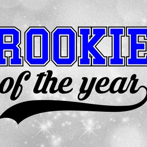 Sports Clipart: Layered Word "rookie" in Block Type With "of the Year ...