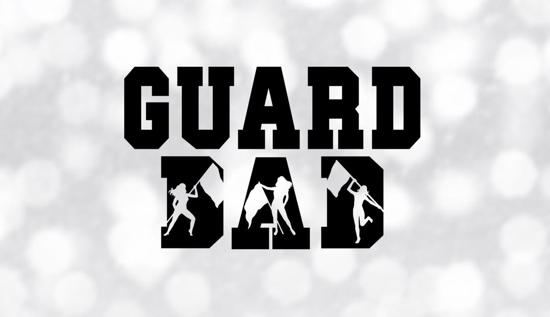 Sports Clipart: Black Bold Varsity Style Words "guard" and "dad" With ...