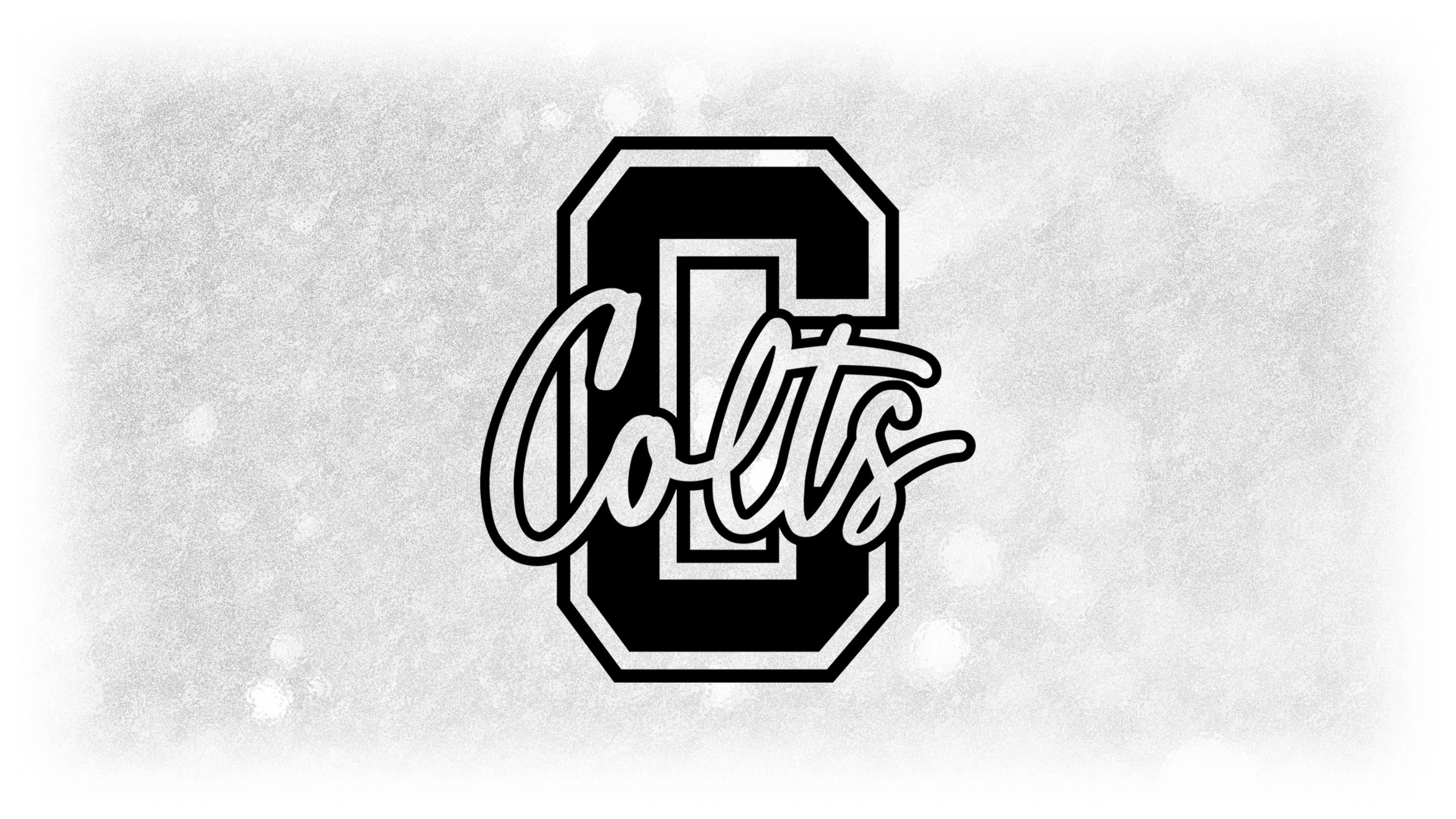 Sports Clipart: Black Script "colts" Team Name Cutout of Large Varsity ...