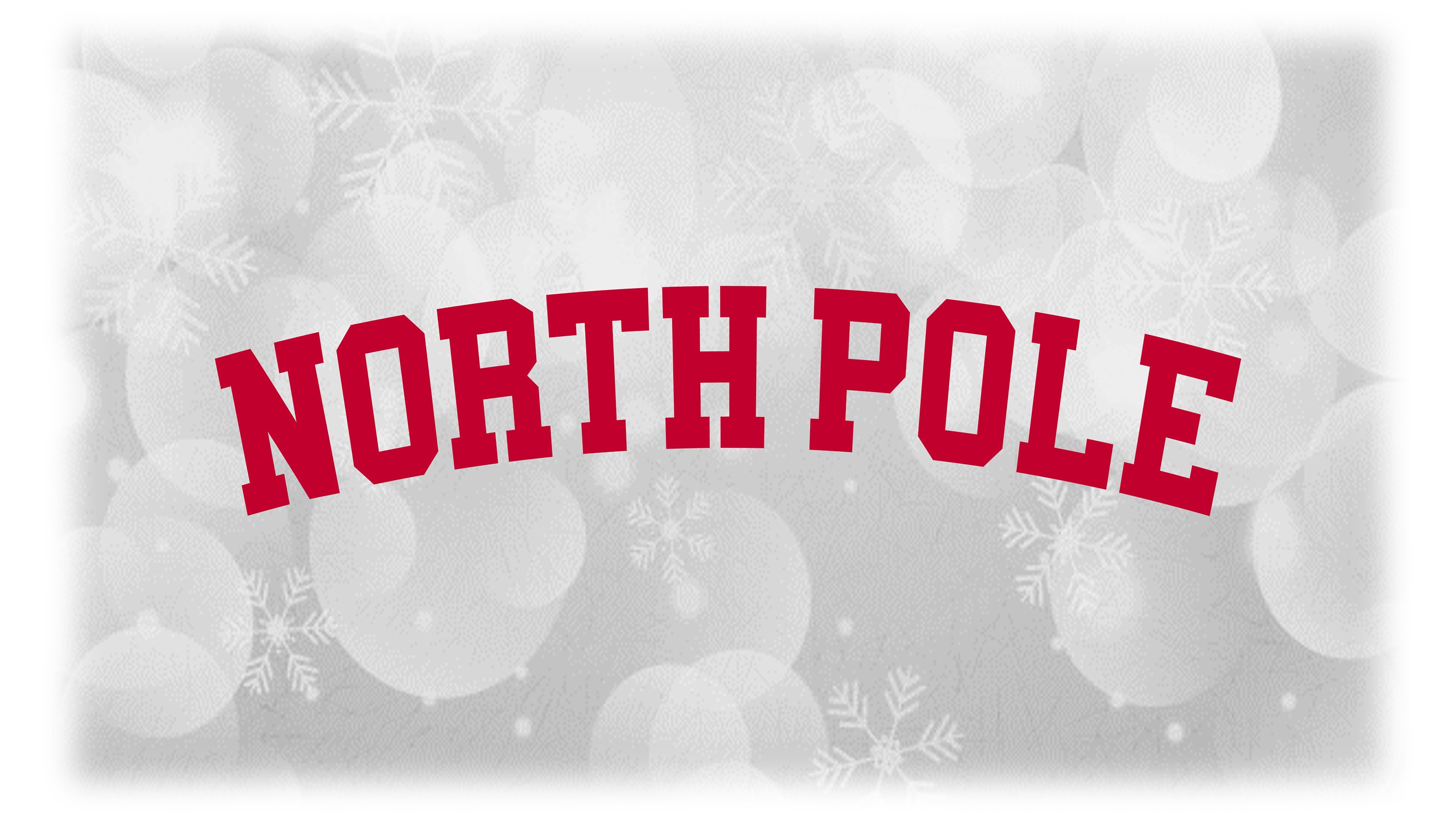 Holiday Clipart: Red Words north Pole in Arched - Etsy