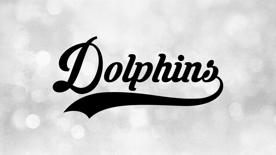 Sports Clipart: Black dolphins Team Name in Fancy Print Type Lettering ...