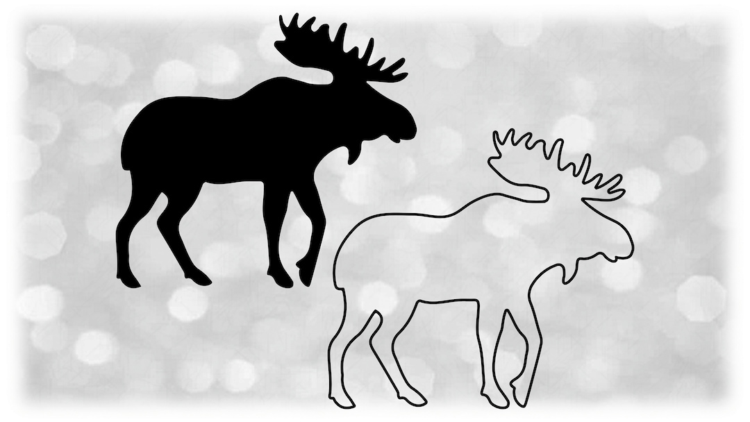 Moose Black And White Clipart