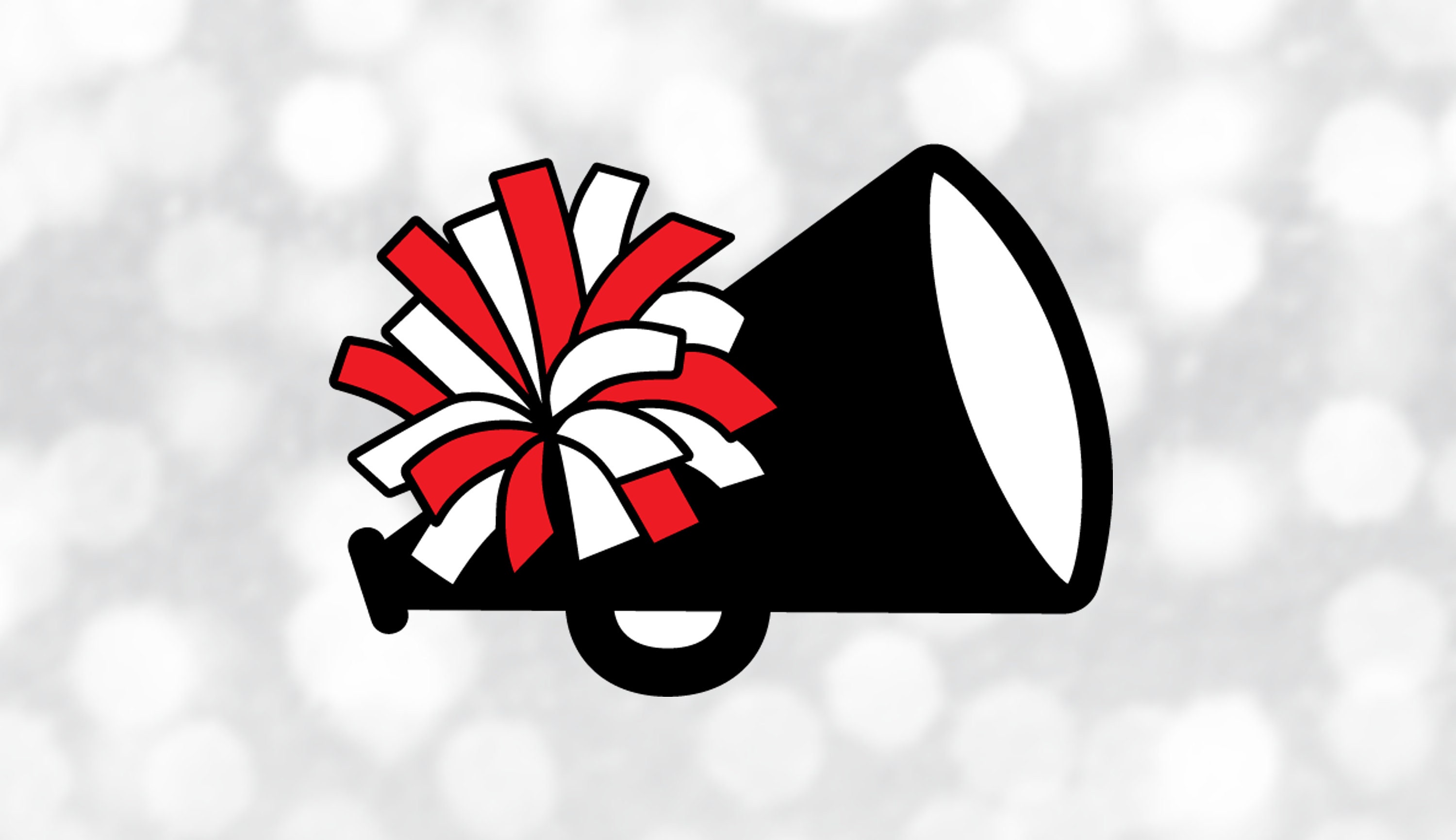Cheerleading Megaphone And Poms Clipart
