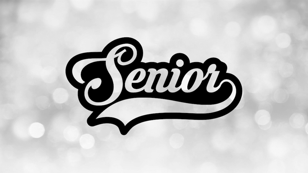 Inspirational Clipart: Fancy Script Word "senior" in Baseball Style ...