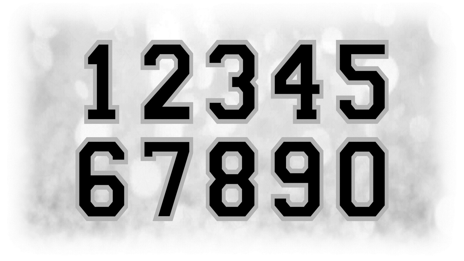 Sports Clipart: Jersey Number Templates Grouped on ONE Single - Etsy