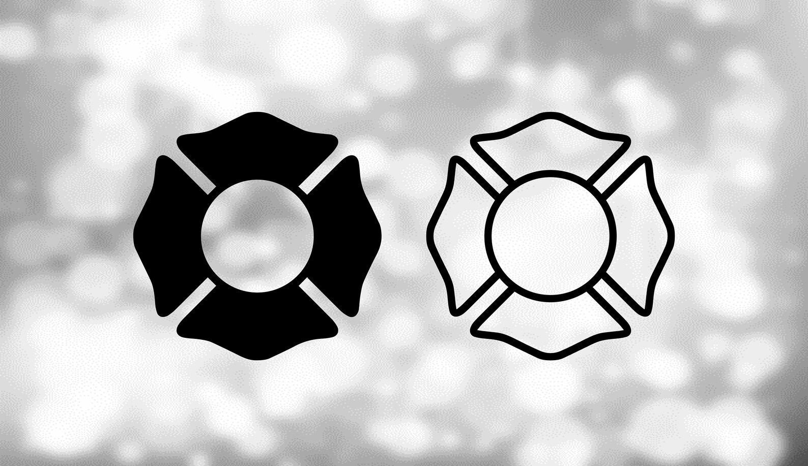 Shape Clipart: Black Solid and Outline of Empty Firefighter Fire ...