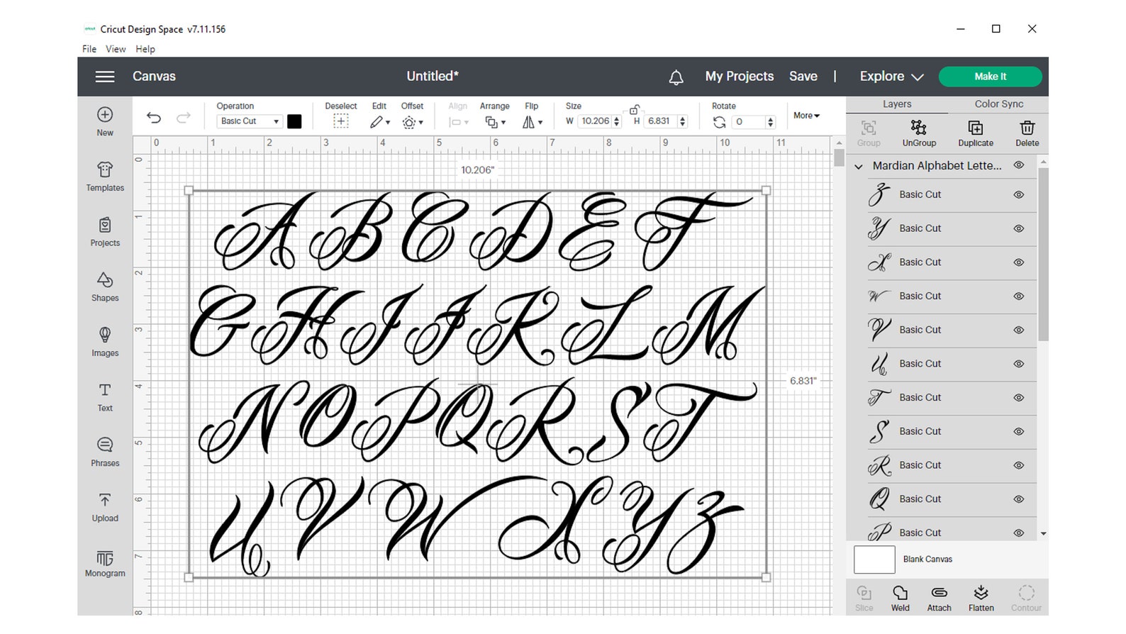 Word Clipart: Black Script Style Alphabet Letter Templates - Etsy