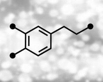 Epinephrine Chemical Structure dxf Digital Download jpg png Black and ...