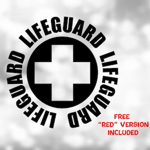 Medical Clipart: Black Thick Cross With 3 Cutout Words "lifeguard ...