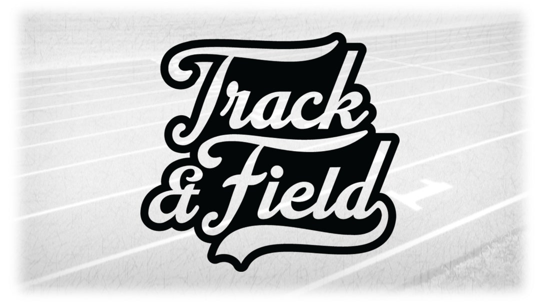 Sports Clipart: Black With Words Cutout track & - Etsy
