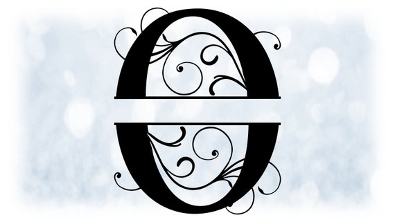 Word Clipart: Split Name Frame Black Formal Style Capital | Etsy