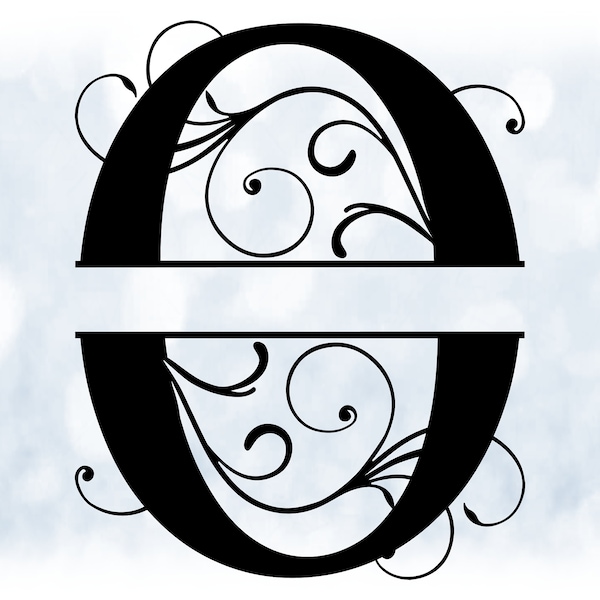 Swirl Monogram - Etsy