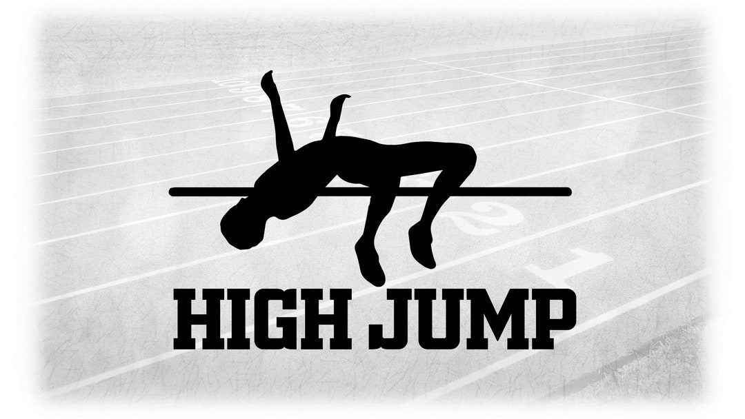 Sports Clipart: Track and Field High Jump Event Silhouette With Male ...