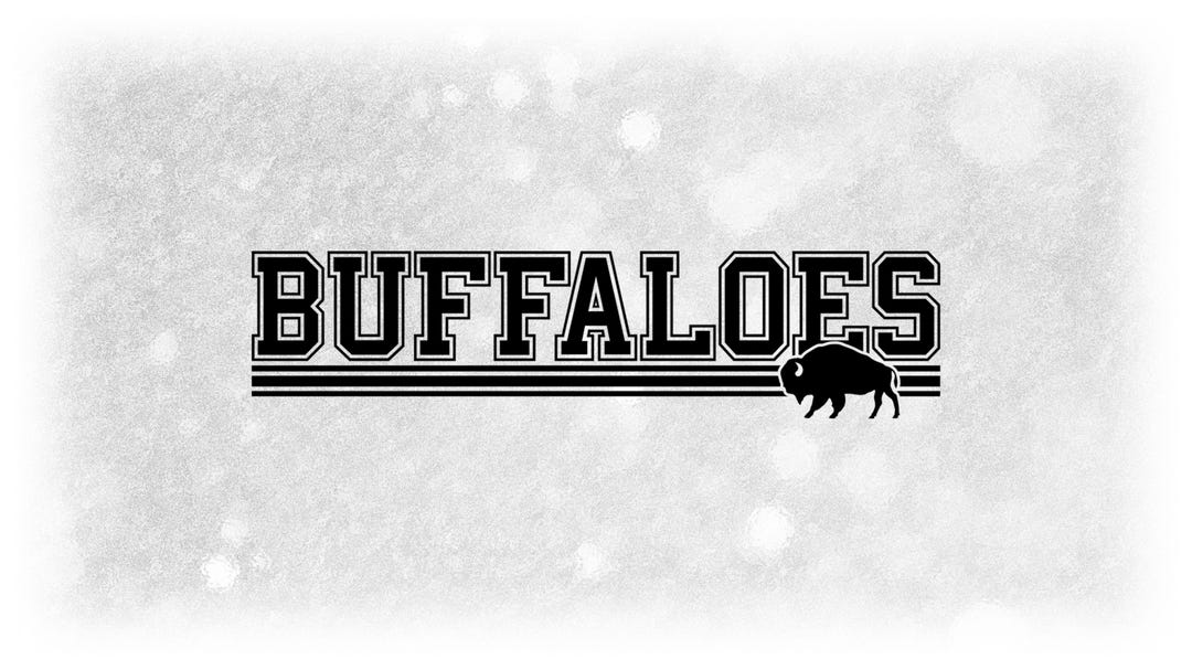 Sports Clipart: Black Bold "buffaloes" Team Name in Varsity Style Above ...