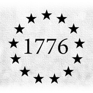 Shape Clipart: Patriotic 1776 Independence Day Date Year Encircled With ...