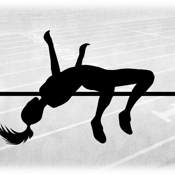 Svg Track High Jump Silhouette - Etsy