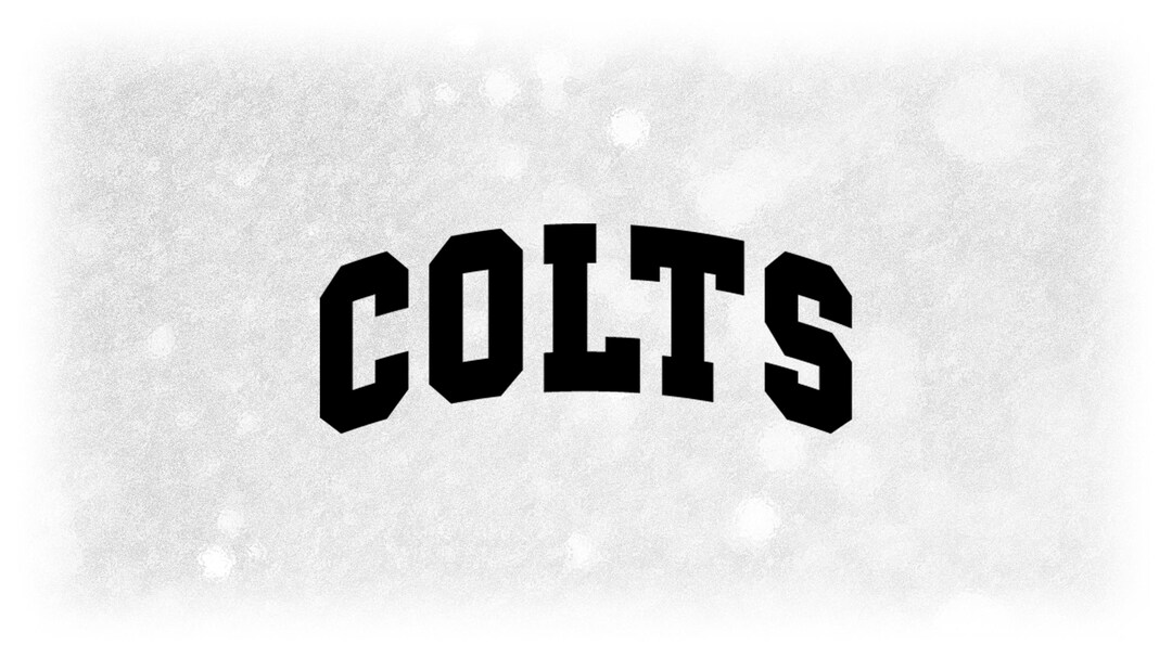 Sports Clipart: Black Arched "colts" Team Name in Bold Collegiate Block ...