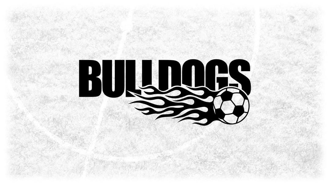 Sports Clipart: Black Bold Team Mascot Name "bulldogs" and Soccer Ball ...