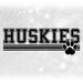 Sports Clipart: Black Bold "huskies" Team Name in Varsity Style Above ...