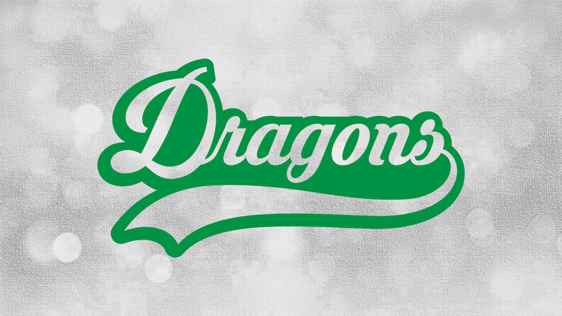 Sports Clipart: "dragons" Team Name in Baseball Type Lettering W ...