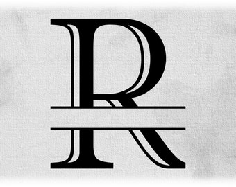 Word Clipart: Split Name Frame Black Formal Style Capital | Etsy