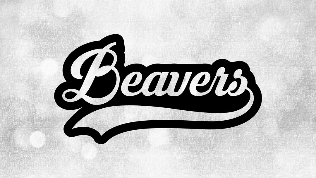 Sports Clipart: "beavers" Team Name in Fancy Type Lettering W/ Baseball ...