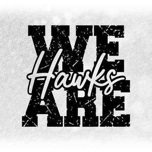 Sports Clipart: Black Bold Distressed Block Words "we Are" With Cutout ...