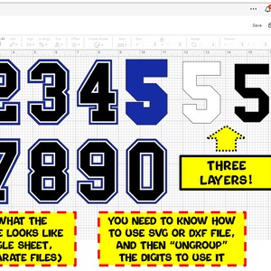 Sports Clipart: Jersey Number Templates Grouped on Single Sheet - Black ...