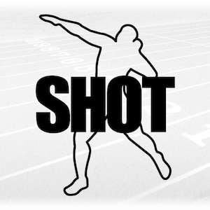 Sports Clipart: Black Track & Field Word shot With Male/man/boy Shot ...