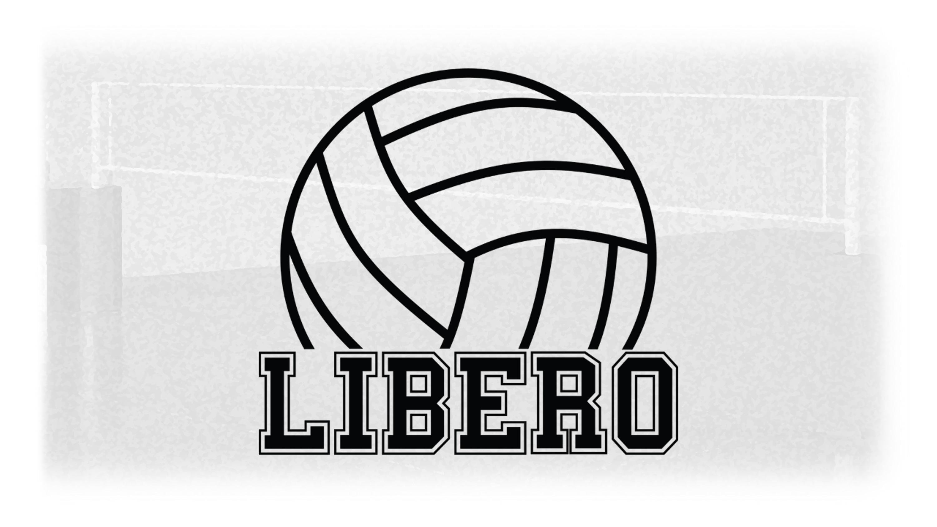 Sports Clipart: Black Half Volleyball Silhouette Outline With Defensive ...