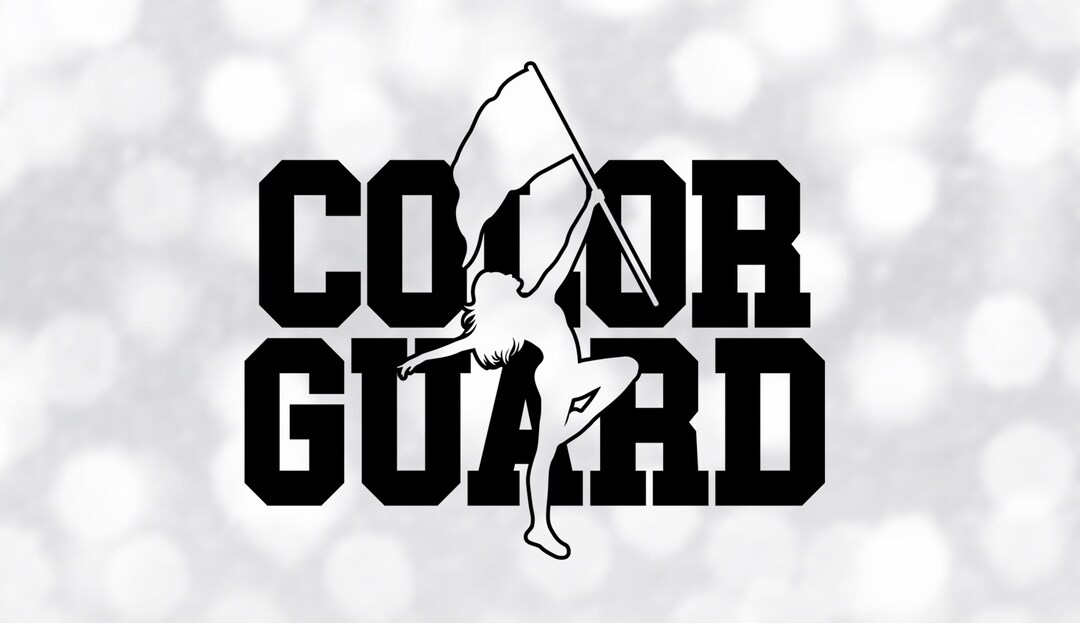 Sports Clipart: Black Silhouette of Female Flag Twirler and Words ...