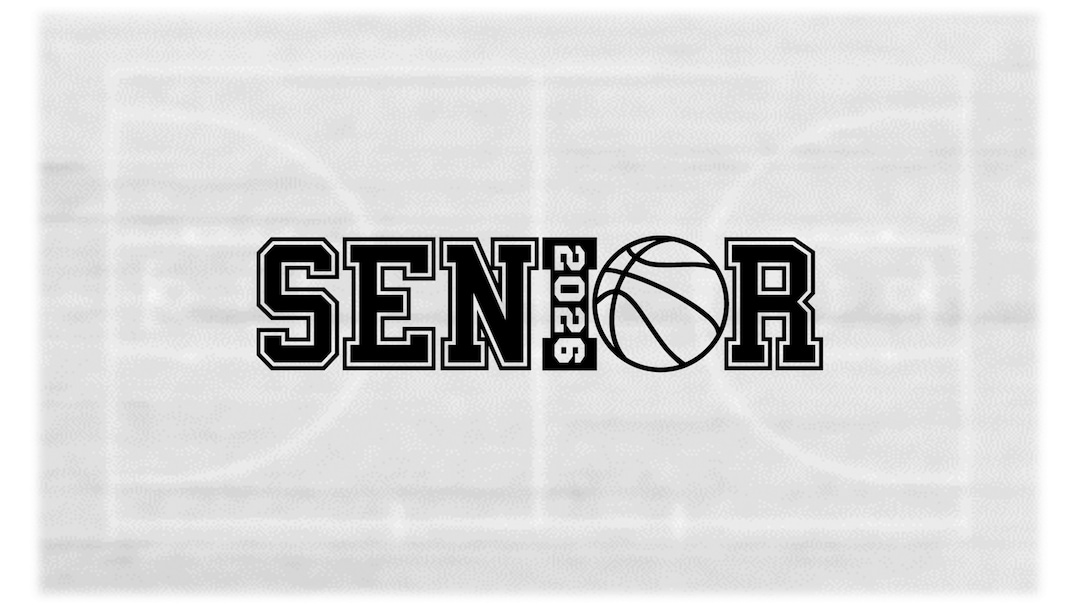 Sports Clipart: Black Word "senior" in Collegiate Style With Grad Year ...
