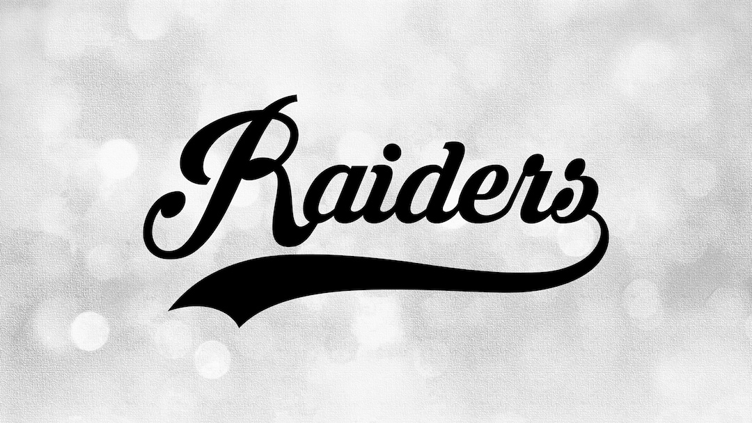 Sports Clipart: Bold Black "raiders" Team Name in Fancy Type Lettering ...