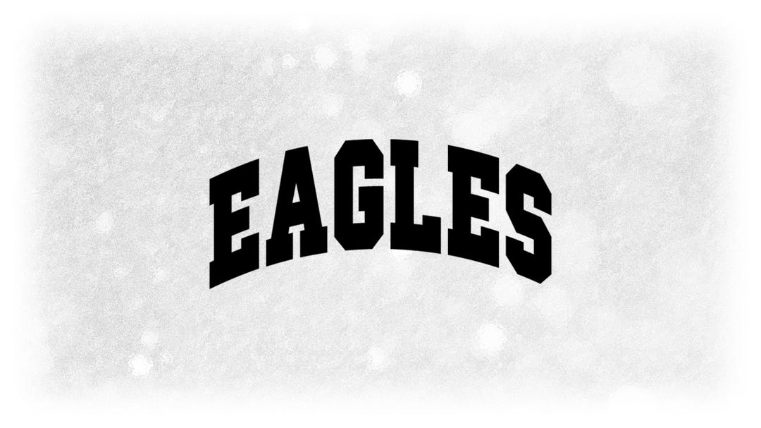 Sports Clipart: Black Arched "eagles" Team Name in Bold Collegiate ...
