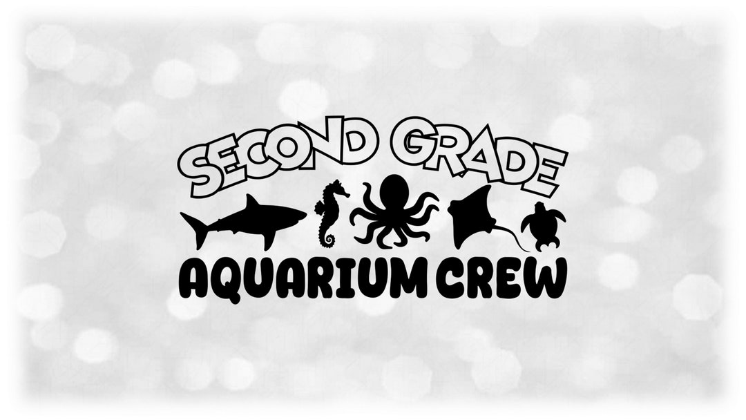 Animal Clipart: Black Second Grade "aquarium Crew" With Animals - Shark ...