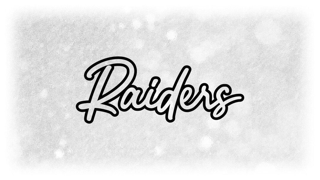 Sports Clipart: Script Cursive Style "raiders" Team Mascot Name Cutout ...