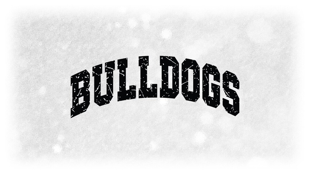 Sports Clipart: Arched Distressed Black Varsity Team Name "bulldogs ...