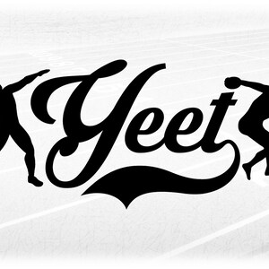 Sports Clipart: Black Word yeet in Baseball Style With Male Track ...