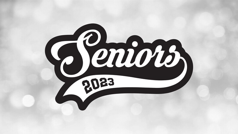 Inspirational Clipart: Black Script Word seniors - Etsy