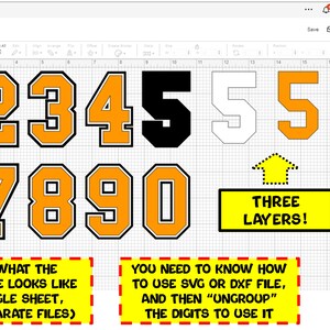 Sports Clipart: Jersey Number Templates Grouped on Single Sheet - Black ...
