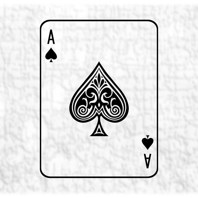 Spade Card Template - Etsy