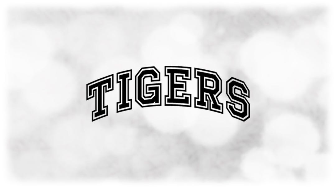 Sports Clipart: Black Bold Arched College Varsity Block Outline Style ...