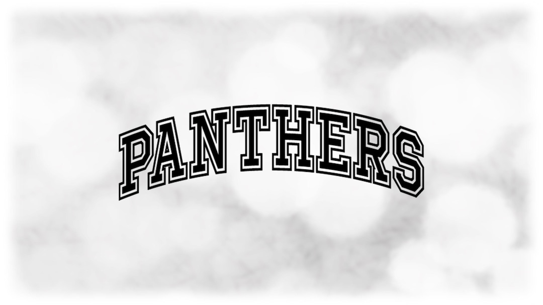 Sports Clipart: Black Bold Arched College Varsity Block Outline Style ...