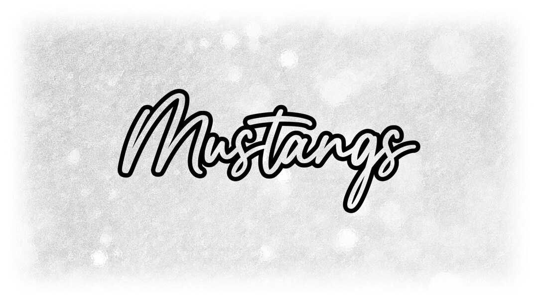 Sports Clipart: Script Cursive Style "mustangs" Team Mascot Name Cutout ...